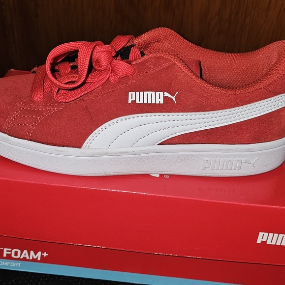 Puma | Shoes | Puma Red And White Athletic Shoes | Poshmark